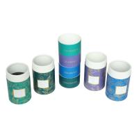 China cylinder Glass paper Jar Box Paper Tube Candle Packaging For Customized Logo Design for sale