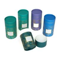China cylinder Glass paper Jar Box Paper Tube Candle Packaging For Customized Logo Design for sale