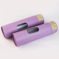 China Customized Logo and Eco Friendly Clothing Paper Tube Packaging with Window Foil Stamp Surface Treat for sale