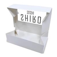 China Folder Type Food Sushi Storage Cardboard Paper Packaging Boxes Eco Friendly for sale