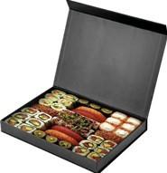 China Folder Type Food Sushi Storage Cardboard Paper Packaging Boxes Eco Friendly for sale