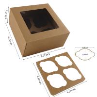 China Eco Friendly Kraft Paper Fold Food Packaging Boxes for Bakery Boxes Cookie Box Designs for sale