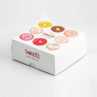 China Eco Friendly Paperboard Food Container Paper Box Folders Custom Bakery Donut Boxes for sale