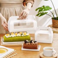 China Custom Wholesale Disposable Food Packaging Box Swiss Roll Cake Box Supply for sale