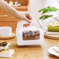China Custom Wholesale Disposable Food Packaging Box Swiss Roll Cake Box Supply for sale