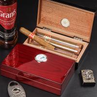 China Rectangular Humidity Control Varnish Cigar Packaging Rigid Boxes With Customization Available for sale