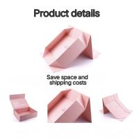 China Factory Customizable Rigid Packaging Box With Matte Finish And Pink Folding Magnetic Lid Closure for sale