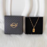 China Gift and Jewelry Black Necklace Rigid Box Single Side Coating Base And Lid Box for Packaging for sale