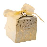 China Wholesale Luxury Gold and Silver Card Logo Food Packaging Box Custom Color Wedding Candy Chocolate for sale