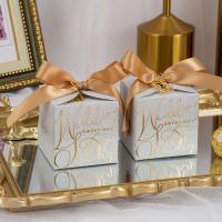 China Wholesale Luxury Gold and Silver Card Logo Food Packaging Box Custom Color Wedding Candy Chocolate for sale