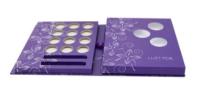 China Custom Luxurious Cosmetic Eye shadow Packaging Box with Satin Lining Options for sale
