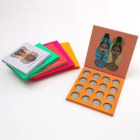 China Custom Luxurious Cosmetic Eye shadow Packaging Box with Satin Lining Options for sale