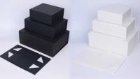 China Art Paper Black Magnetic Closure Custom Paper Packaging Gift Jewelry Box for Environmental Gift Display for sale
