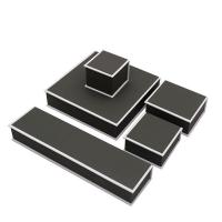China Customizable Magnetic Closure Rigid Black Gift Box For Jewelry And Gifts for sale