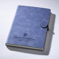China 128gsm Matt Art Paper Interior Custom Luxury PU Leather Embossing Notebooks for CMYK Offset Printing for sale