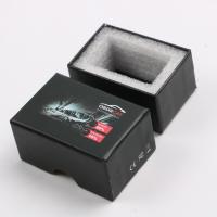 China Custom Printing Recyclable Black Auto Parts Packaging Box Lid and Base Rigid Gift Box with Pearl Cotton Foam for sale