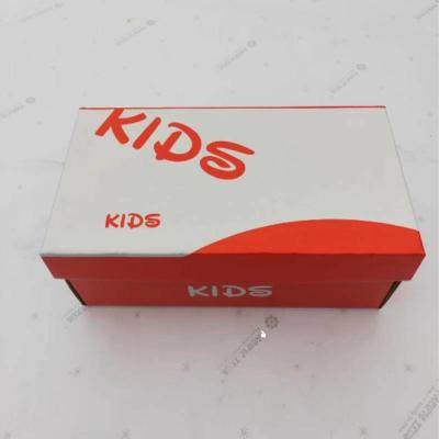 China Customized Printed Logo Eco Friendly Corrugated Cardboard Folding Children's Shoe Box for sale