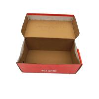 China Customized Printed Logo Eco Friendly Corrugated Cardboard Folding Children's Shoe Box for sale