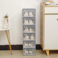 China Customized Eco Friendly Transparent Shoe Box with Wax Coating and Blank Finishing for sale