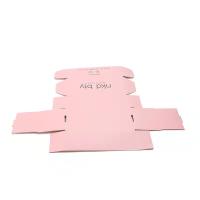 China Custom Folding Corrugated Cardboard Grooming Supplies Box Pink Beauty Wrapping Shipping Box for sale