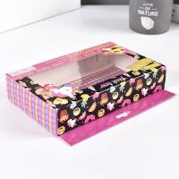 China Retail Hanging Hook Folding Paper Box with Window Customized Coated Paper Material for sale