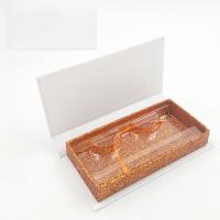 China Glossy Finish Custom Magnet Flip Rigid Packaging Boxes Eyelash Cosmetics Box With Ribbon for sale