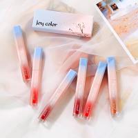 China Eco Friendly Custom Printed Lipstick Lip Gloss Set Cosmetic Box Makeup Gift Box With Glossy Lamination for sale