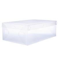 China Wholesale Spot Goods Fold Plastic Transparent Eco-friendly Shoe Packaging Box for sale