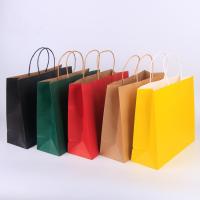 China Industrial Gift Craft Custom Printed Shopping Paper Bags with Cotton Rope Handle for sale