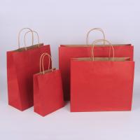 China Industrial Gift Craft Custom Printed Shopping Paper Bags with Cotton Rope Handle for sale
