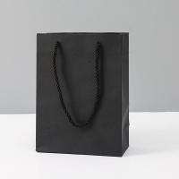 China Custom Printed Black Specialty Paper Bags Latest Style for Customized Packaging for sale