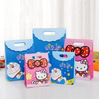 China Eco-Friendly Custom Printed Doraemon and Kitt Cat Paper Bags for Children's Day for sale