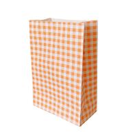China Ins Style Colorful Checkered Gift Bag Custom Printed Paper Bags with Latest Style and Customized for sale
