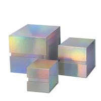China Laser Holographic Foil Folding Packaging Boxes with Magnetic Closure for Cosmetics Skincare Wigs for sale