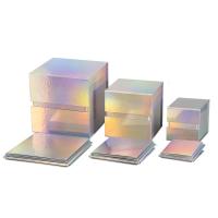 China Laser Holographic Foil Folding Packaging Boxes with Magnetic Closure for Cosmetics Skincare Wigs for sale