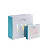 China Customizable Flip Lid Gold Foil Logo Packaging Rigid Cardboard Box for Skincare Essential Oils Cosmetics Beauty for sale
