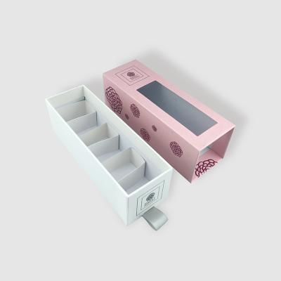 China Convenient Shipping Method Window Cosmetic Packaging Drawer Box with Customizable Design ﻿ for sale