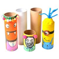 China Children's Manual Diy Roll Paper Tube Packaging Kindergarten Creative Art Painting Graffiti Round Cylinder for sale
