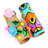 China Children's Manual Diy Roll Paper Tube Packaging Kindergarten Creative Art Painting Graffiti Round Cylinder for sale