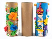 China Children's Manual Diy Roll Paper Tube Packaging Kindergarten Creative Art Painting Graffiti Round Cylinder for sale