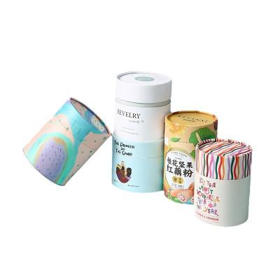 China Customized Packaging Paper Can Creative Advertising Logo Printing Lotus Root Powder Moisture-proof Circular Paper Tube for sale