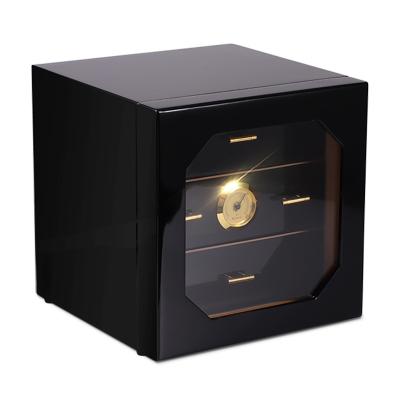 China Three layer cigar box cabinet thermometer skylight cigar temperature control humidification moisture retention wooden storage box for sale