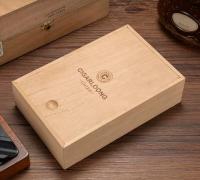 China Pine cigar box rectangular with lid tobacco packaging wooden color multi moisturizing pack cigar boxes for sale