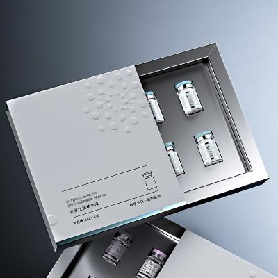 China Custom Print Logo Peptide Vials Cosmetic Packaging Box with Labels for sale