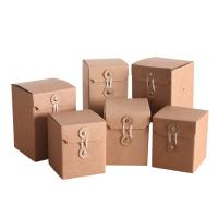 China Customized Printed Logo Tea Mug Folding Box Cowhide Corrugated Paper Packaging for sale