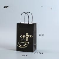 China Vibrant CMYK/Pantone Colors Custom Printed Coffee Paper Bags with Durable Cotton Rope Handle for sale