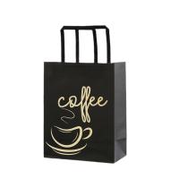 China Vibrant CMYK/Pantone Colors Custom Printed Coffee Paper Bags with Durable Cotton Rope Handle for sale