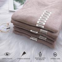 China Transparent clothing size strip label tear resistant 250 strips per roll, 3.18 cm X 12.70 cm for sale