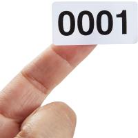 China Amazon hot selling stock 0001-1000 digital labels inventory numbers serial numbers adhesive stickers for sale