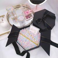 China Hexagonal Shaped Art Paper Ribbon Rigid Packaging Box Style Ideal Packaging Choice For Goods for sale
